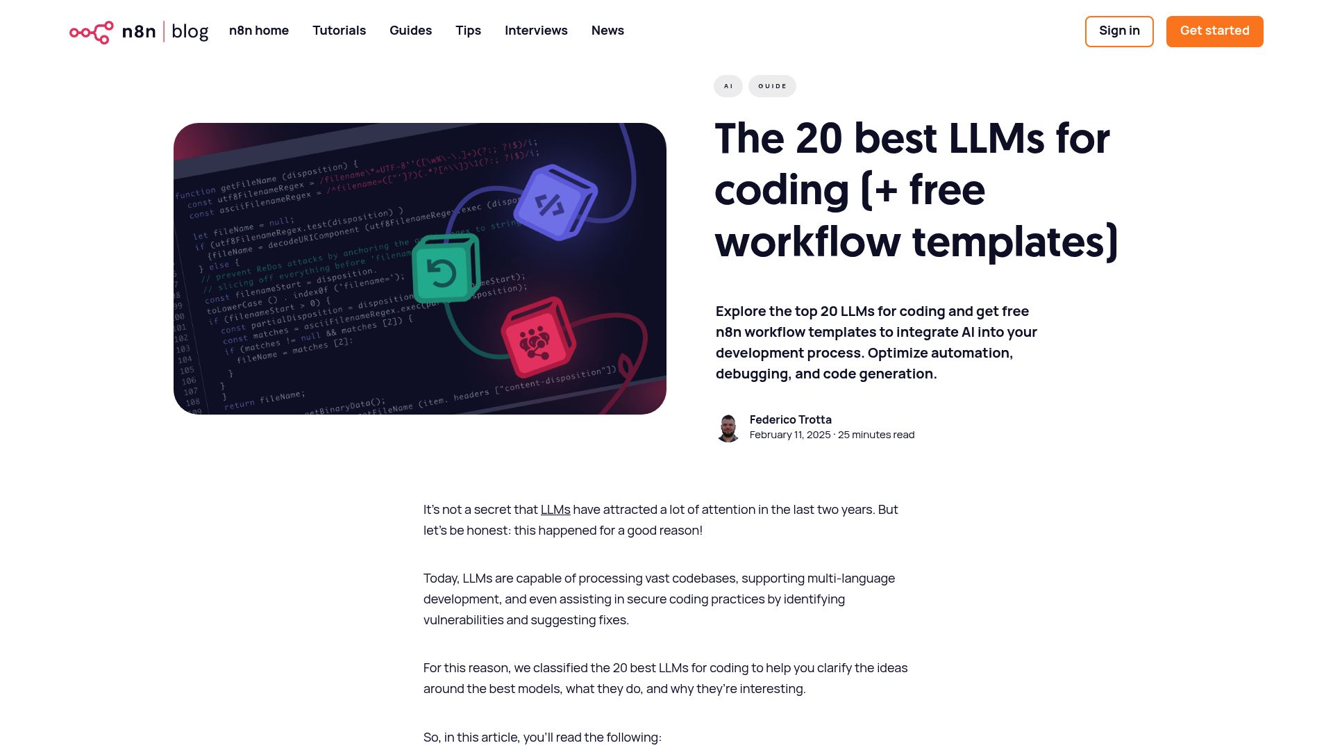 The 20 best LLMs for coding (+ free workflow templates) – n8n Blog – ZeVox